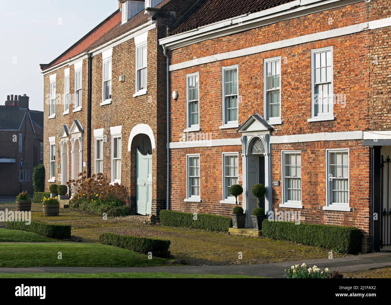 Georgian houses in Easingwold, North Yorkshire, England UK Stock Photo ...
