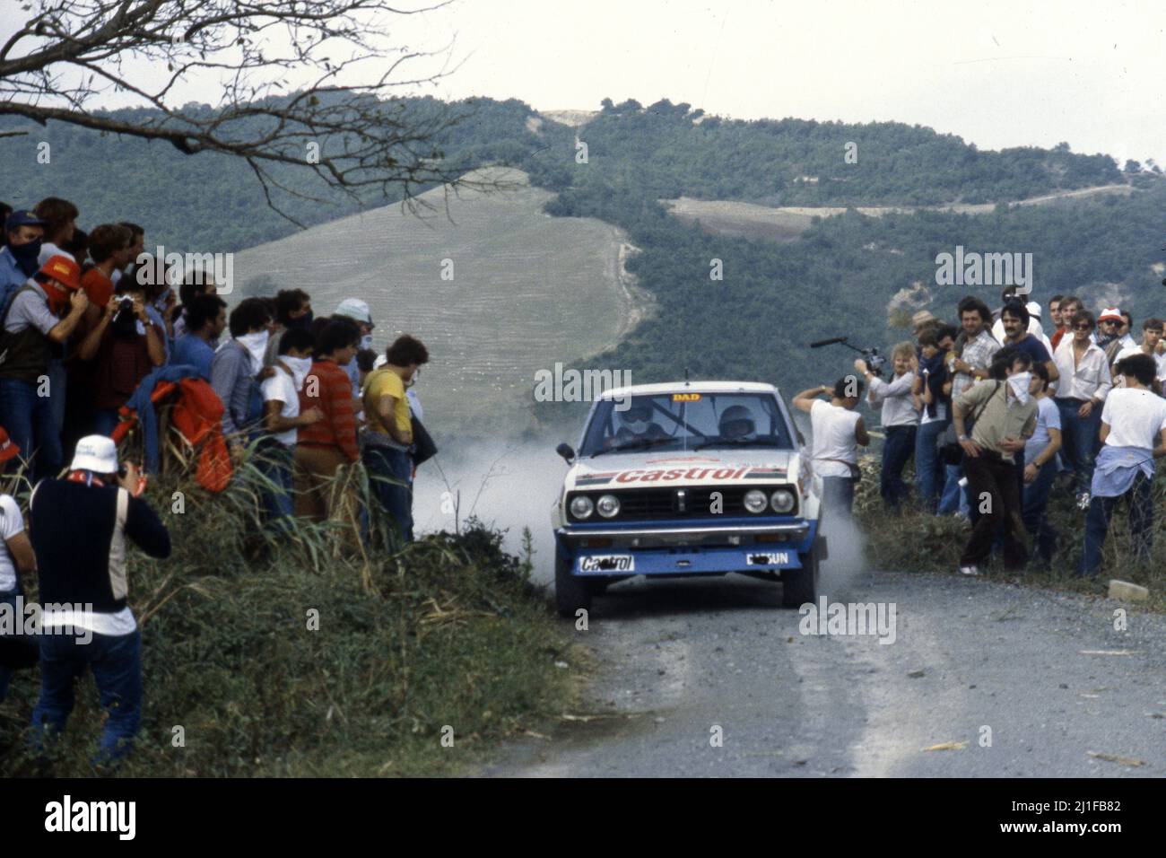 Tony Pond (GBR) Ian Grindrod (GBR) Datsun Violet GT Gr4 Stock Photo - Alamy
