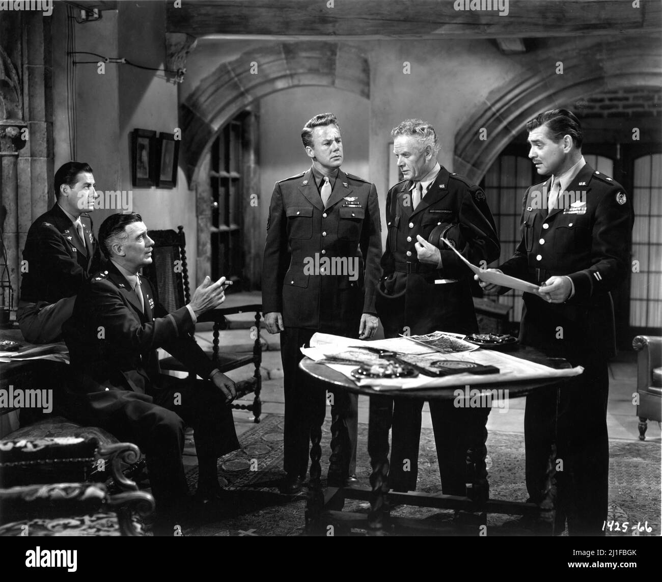 JOHN HODIAK WALTER PIDGEON VAN JOHNSON CHARLES BICKFORD and CLARK GABLE ...