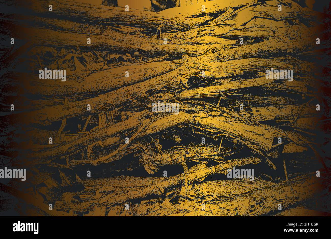 Luxury black golden metal gradient background with distressed wooden ...
