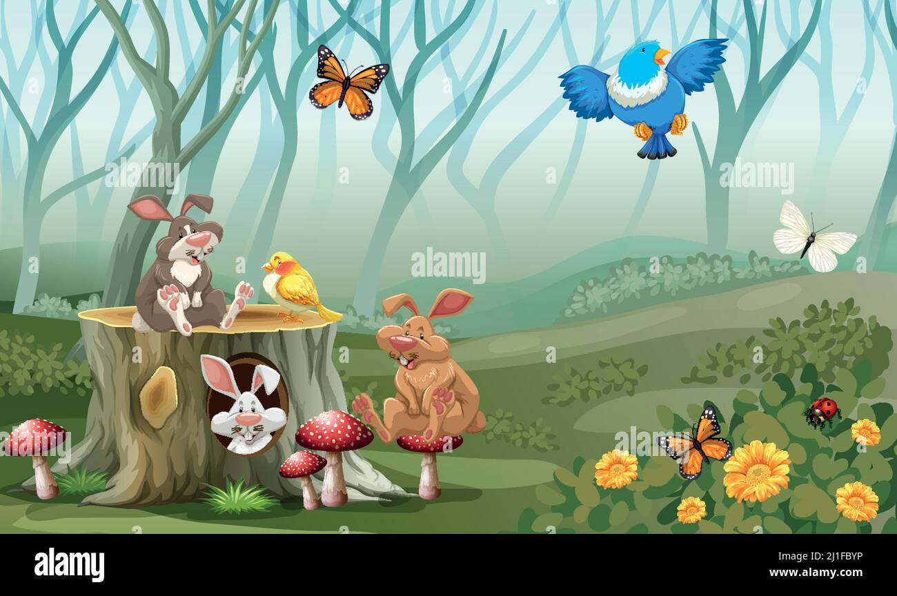 Picture of rabbits Stock Vector Images - Alamy