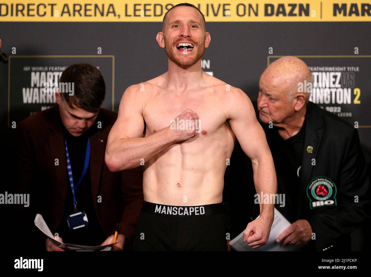 Ryan Walsh during the weigh in at The Queens Hotel, Leeds. Picture date ...