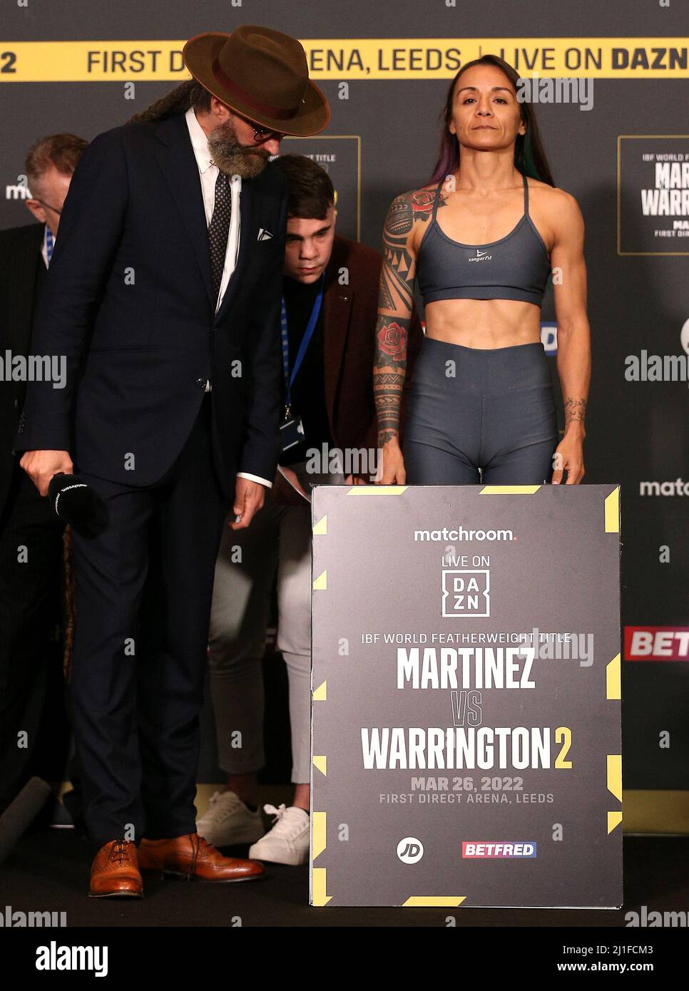Maria Cecilia Roman during the weigh in at The Queens Hotel, Leeds ...