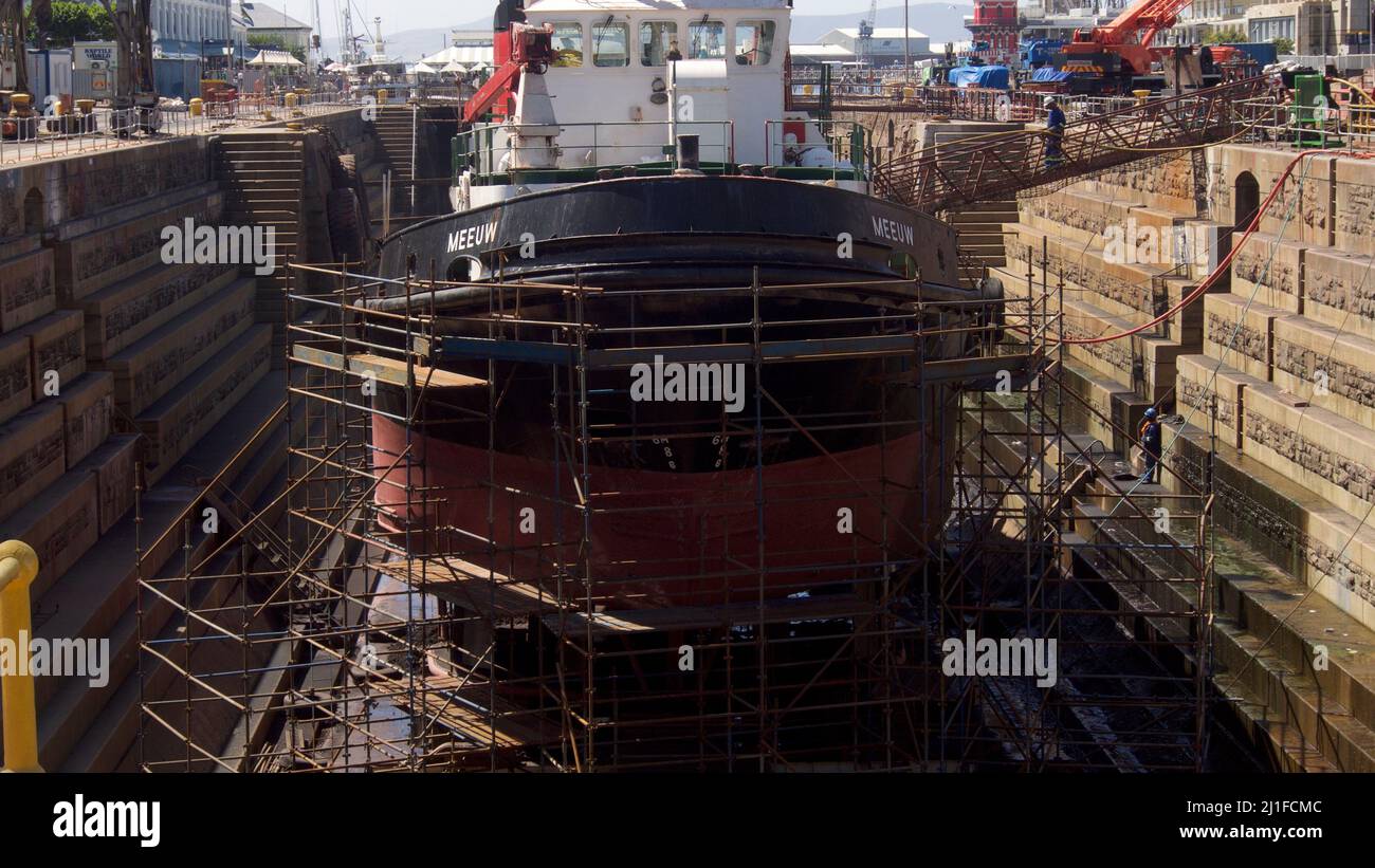 Ship at Dry Dock Stock Photo - Alamy