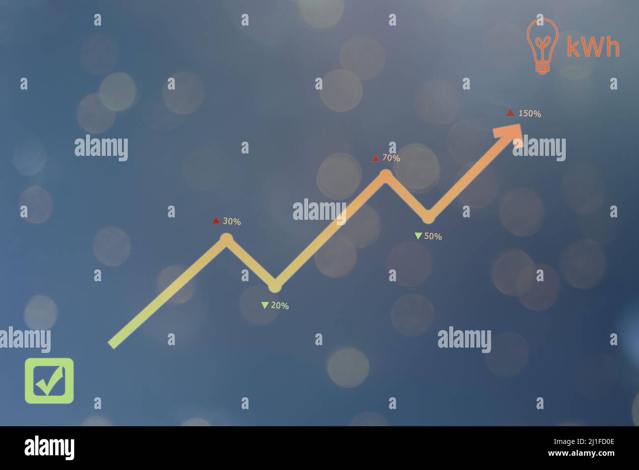 A graph of the rise in the price of electricity Stock Photo - Alamy
