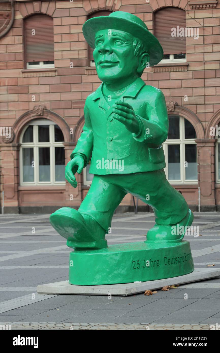 Unity Man, 25 Years of German Unity at Paulsplatz in Frankfurt, Hesse ...