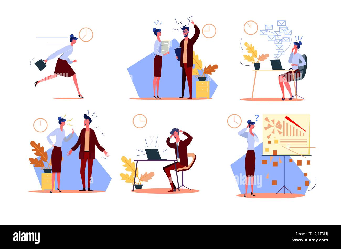 Presentation poster businesswoman in Stock Vector Images - Alamy