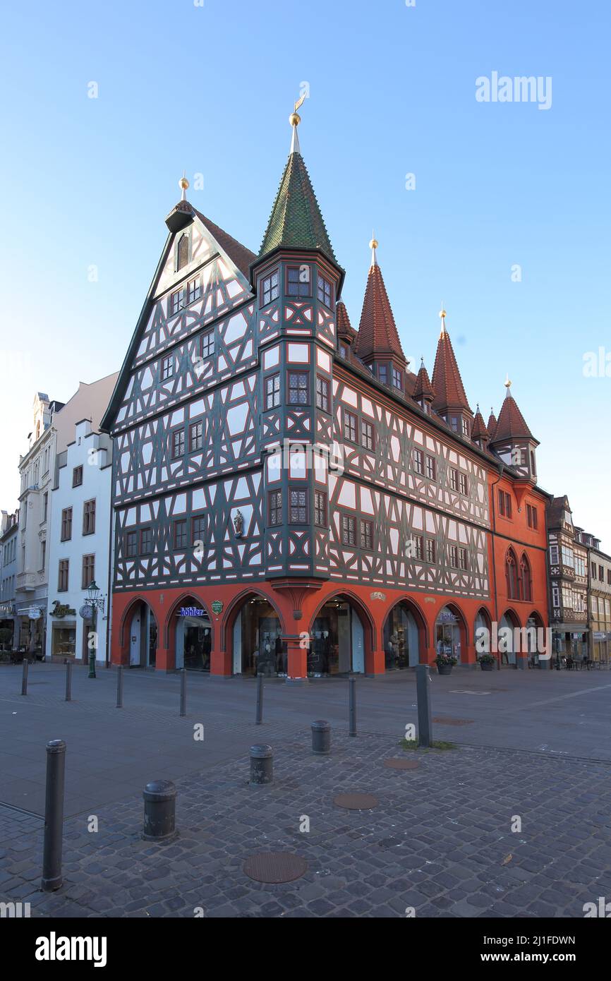 Historic town hall built around 1500 in Fulda, Hesse, Germany Stock ...