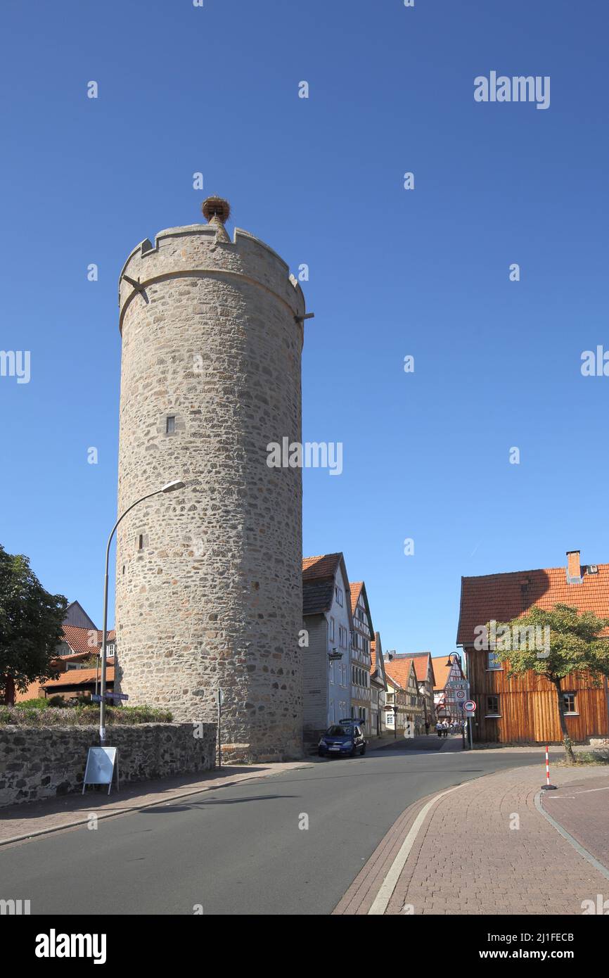 Leonhardsturm built in 1386 in Alsfeld, Hesse, Germany Stock Photo - Alamy