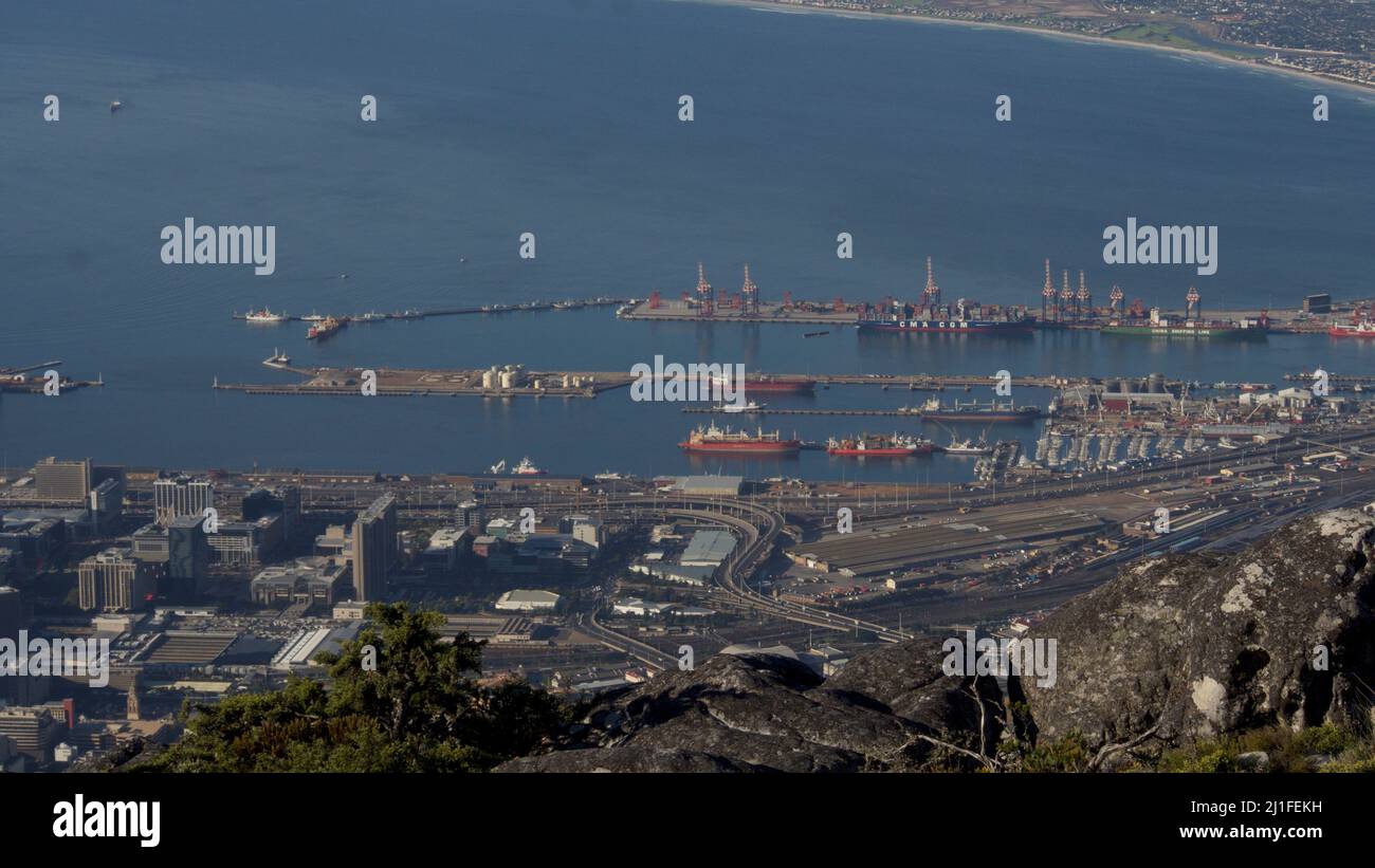 View of Cape Town Ports Stock Photo - Alamy