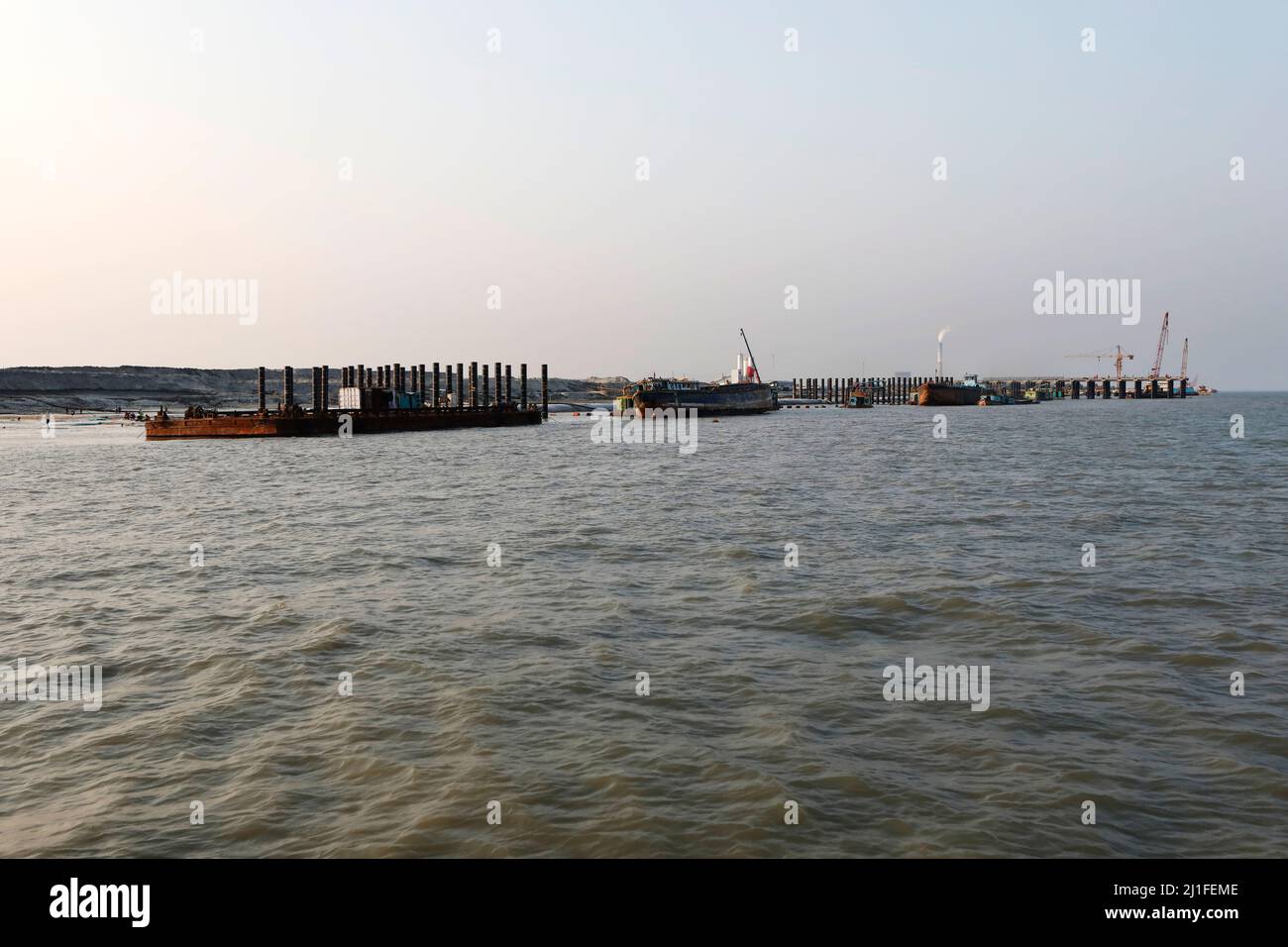 Patuakhali, Bangladesh - March 21, 2022: The Port of Payra is a seaport ...