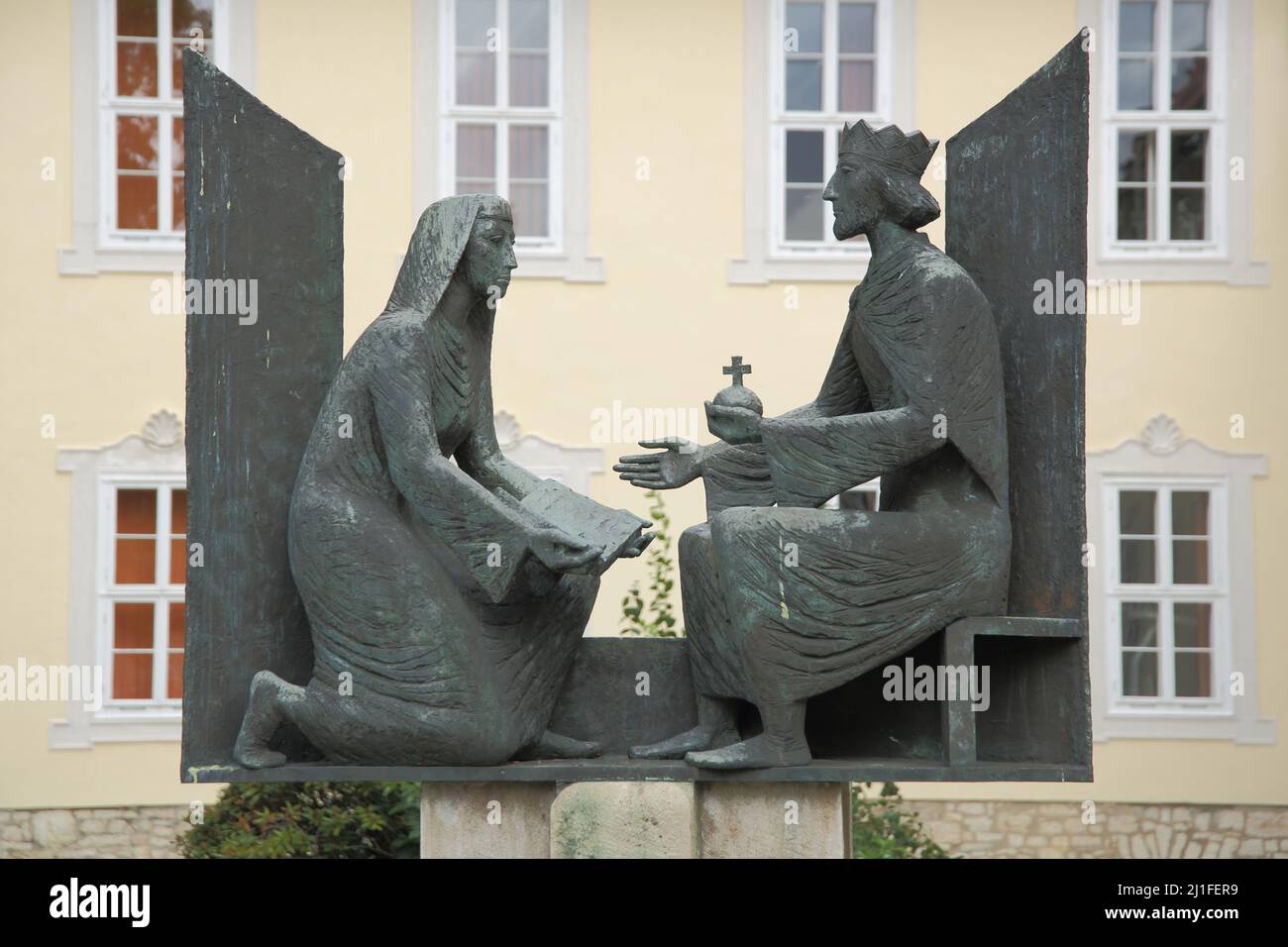 Monument to Roswitha von Gandersheim, Bad Gandersheim, Lower Saxony ...