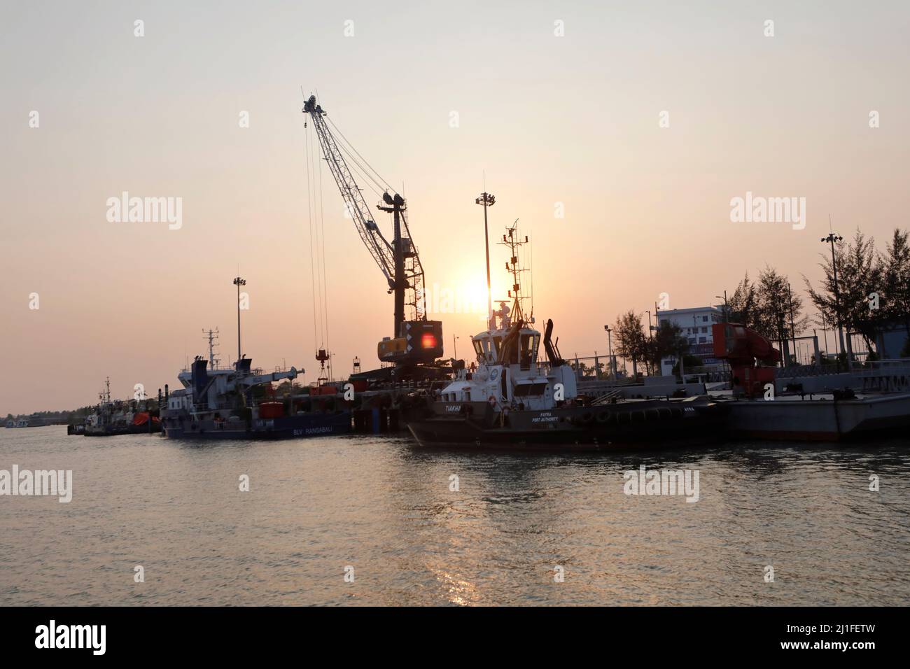 Patuakhali, Bangladesh - March 21, 2022: The Port of Payra is a seaport ...