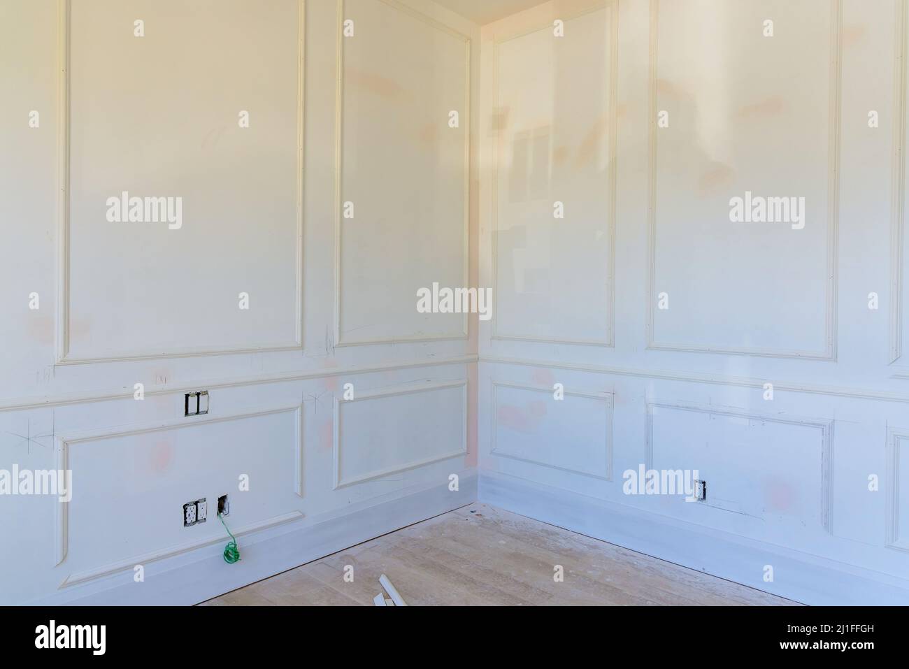 Plasterboard interior room new construction of drywall Stock Photo - Alamy