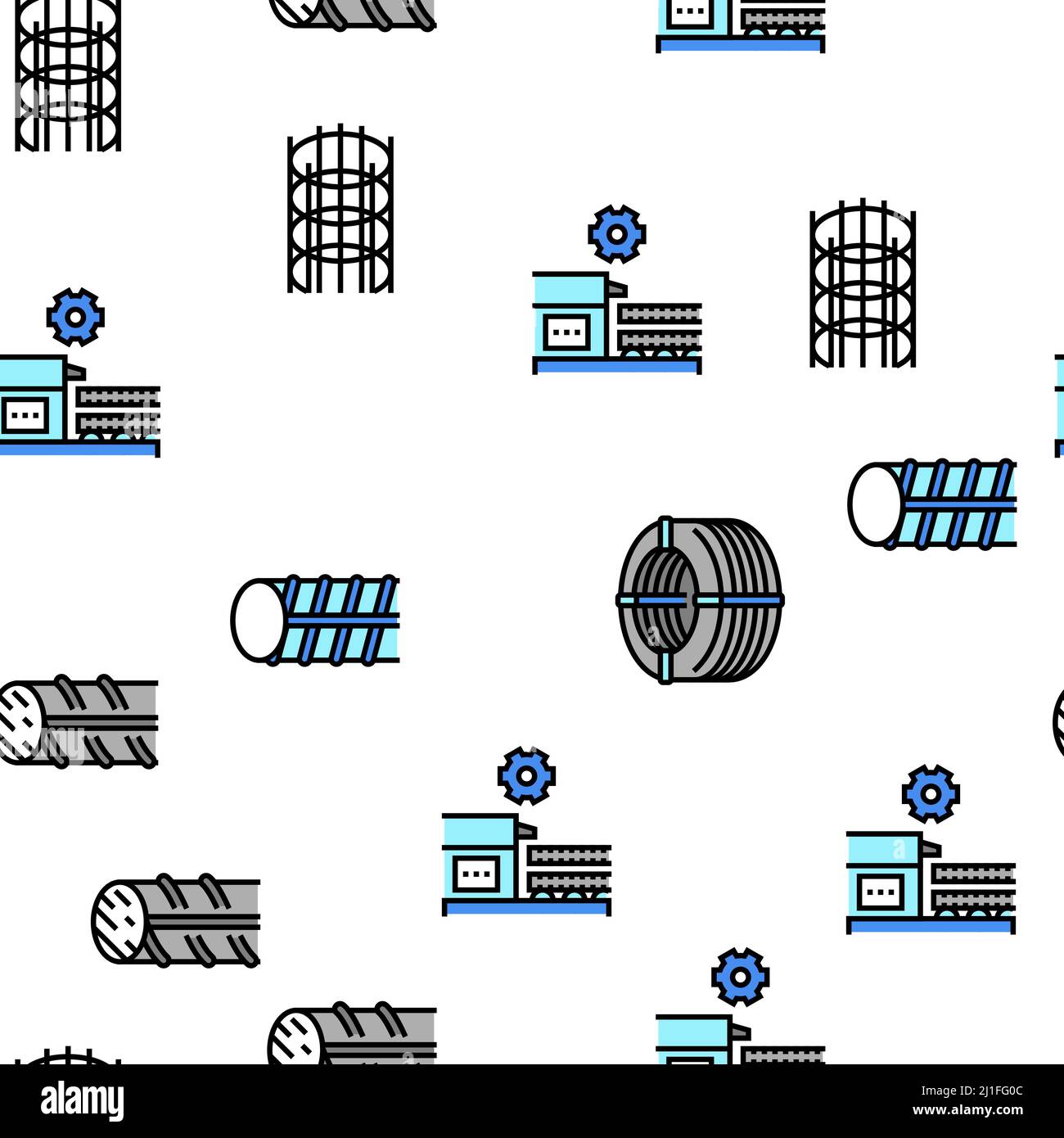 Rebar Construction Vector Seamless Pattern Stock Vector Image & Art - Alamy