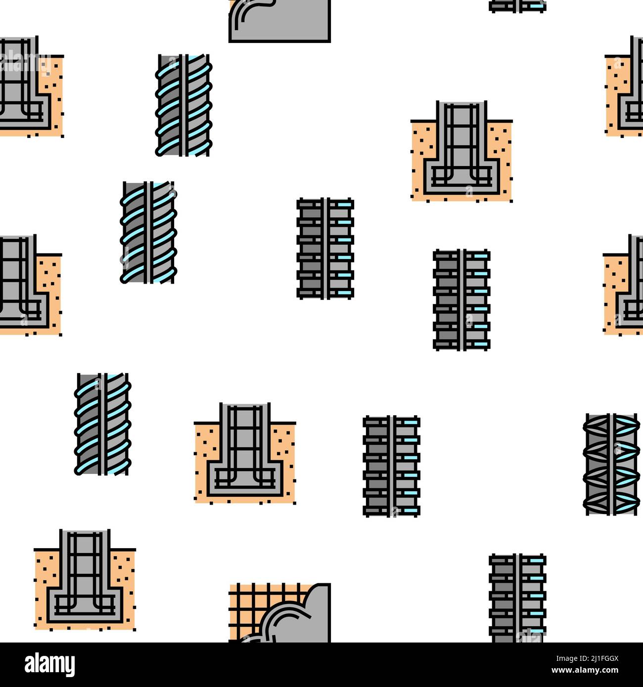 Rebar Construction Vector Seamless Pattern Stock Vector Image & Art - Alamy