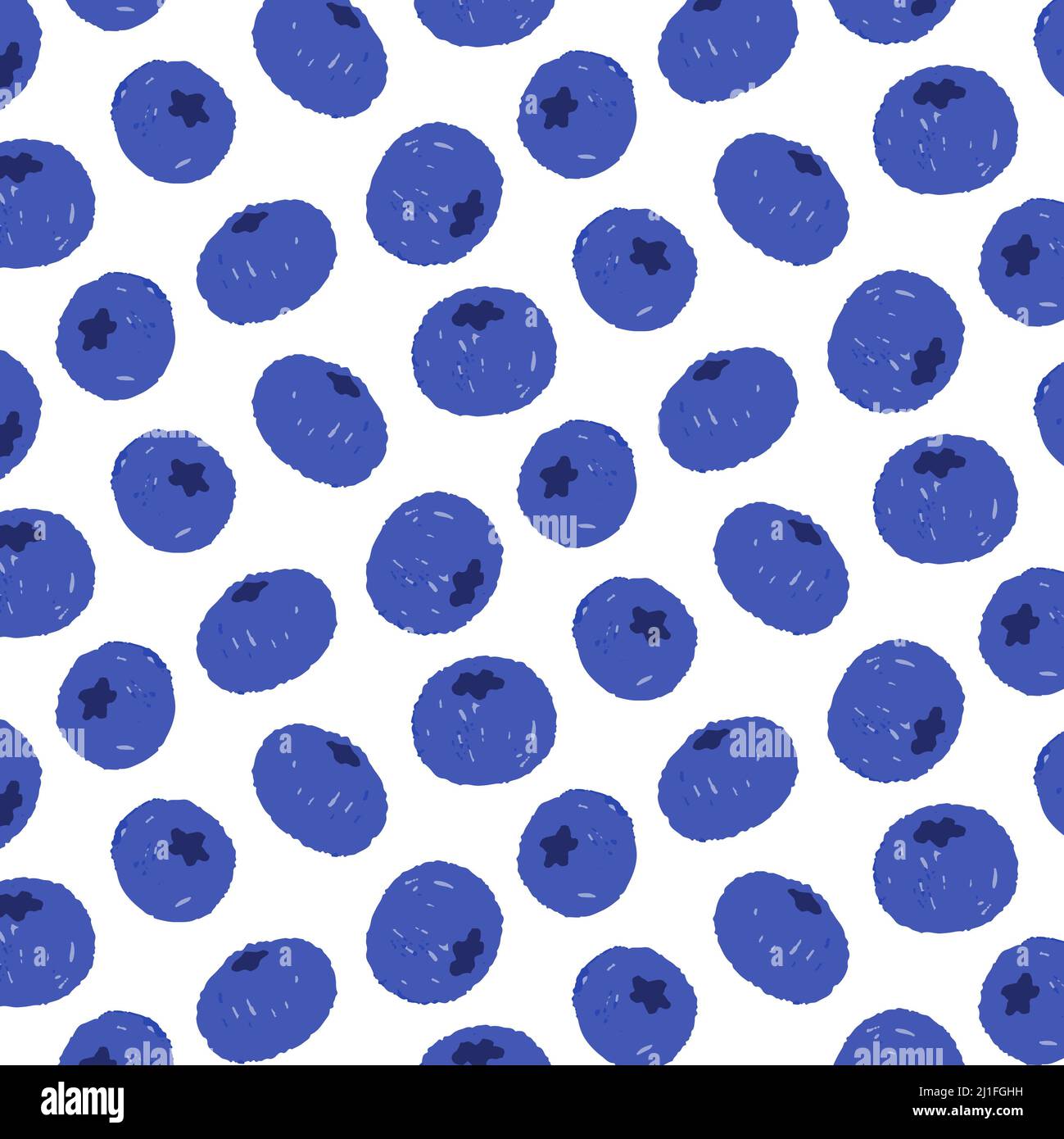 Hand drawn vector illustration of blueberry pattern Stock Photo - Alamy