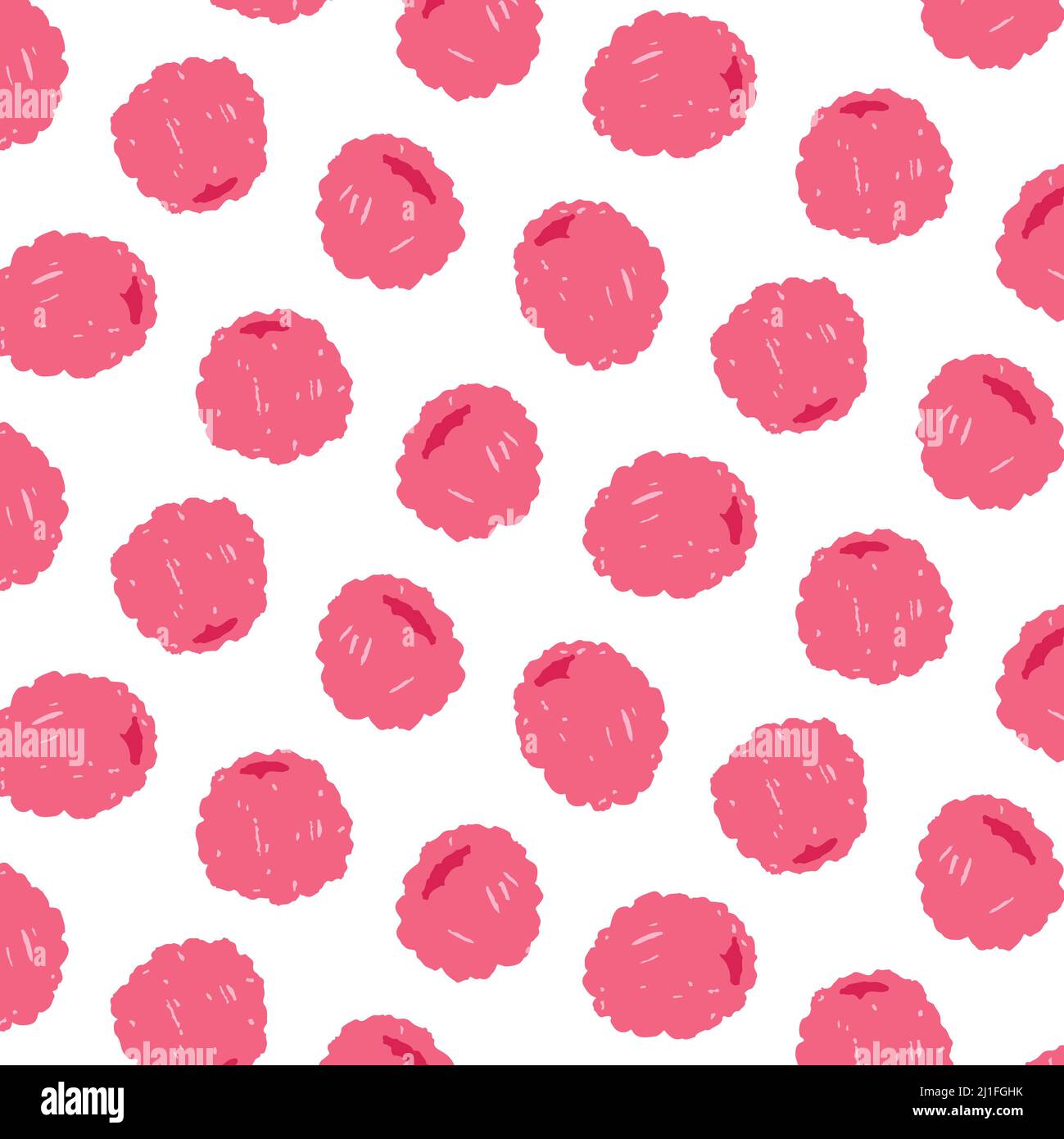 Hand drawn vector illustration of raspberry pattern. Background for ...