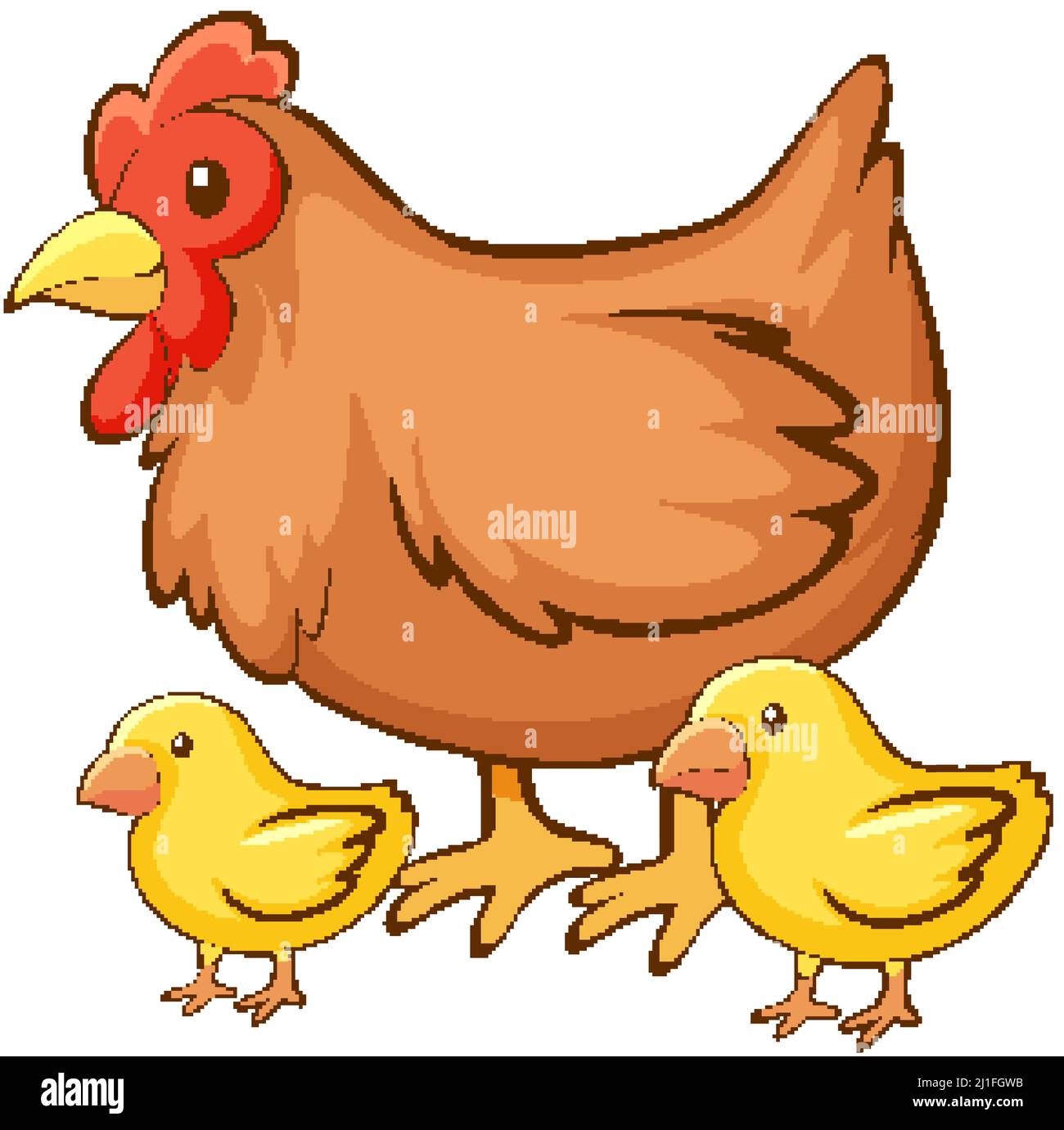 Plant hen and chicks Stock Vector Images - Alamy