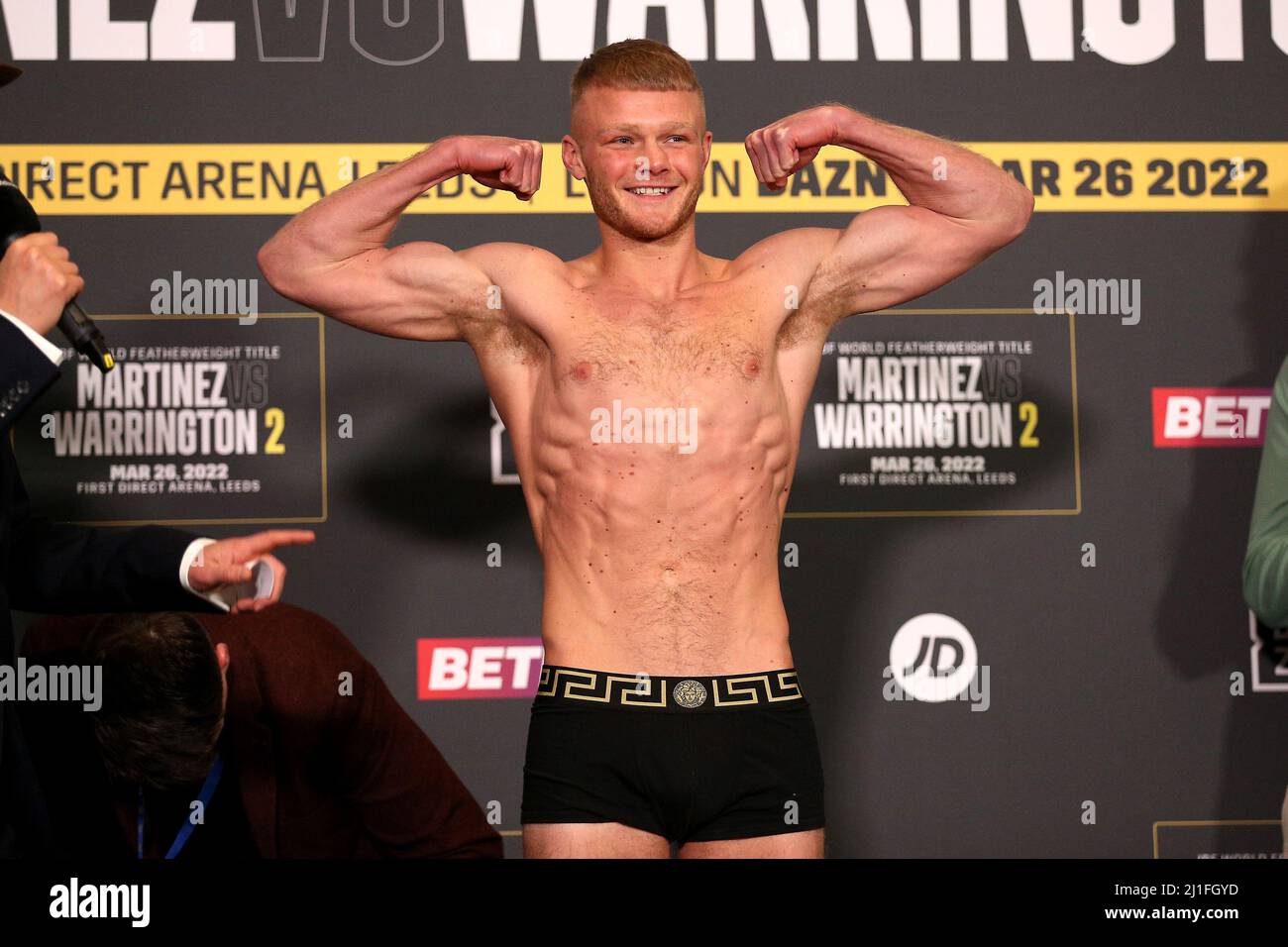 Calum French during the weigh in at The Queens Hotel, Leeds. Picture ...