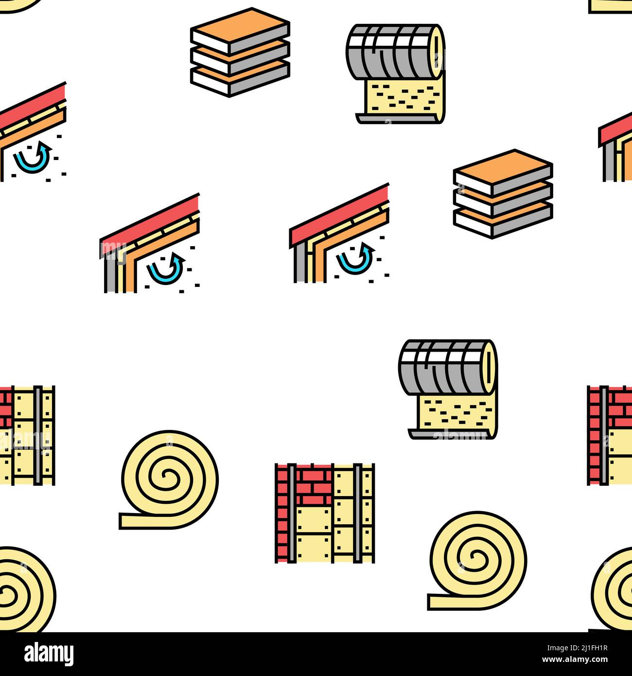 Mineral Wool Material Vector Seamless Pattern Stock Vector Image & Art ...