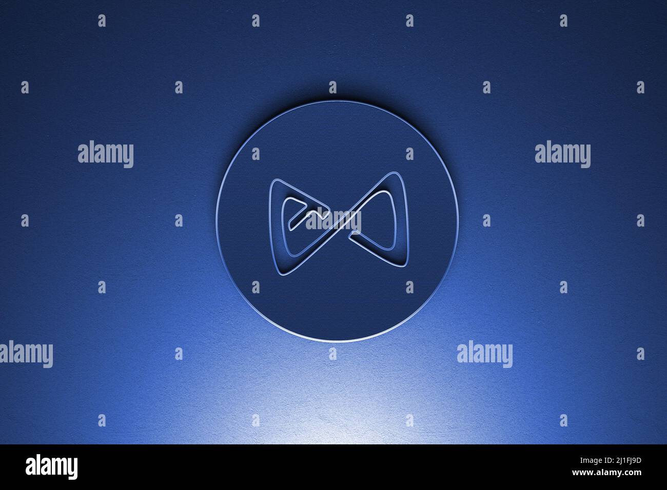 3D rendering cryptocurrency axie coin on colorful background ...