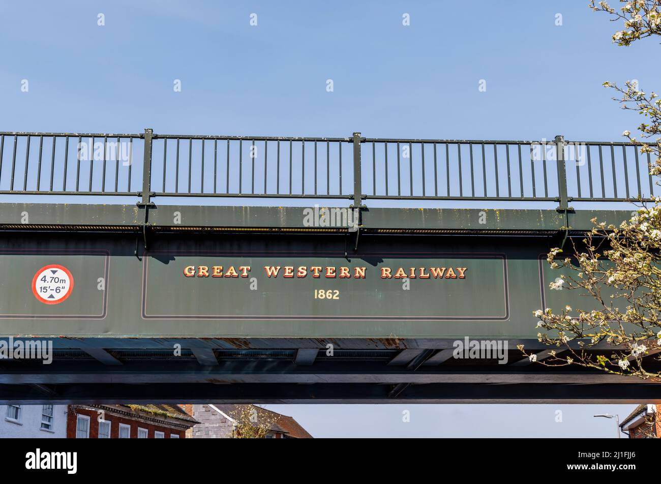 The historic Victorian Great Western Railway Bridge dated 1862 spanning ...