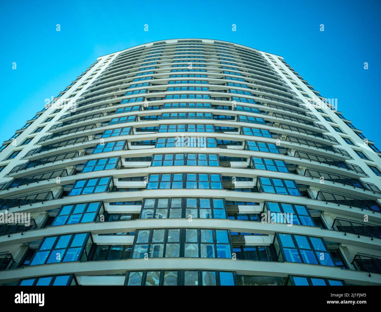 Minsk, Belarus-March 2022: modern architecture. The building in the ...
