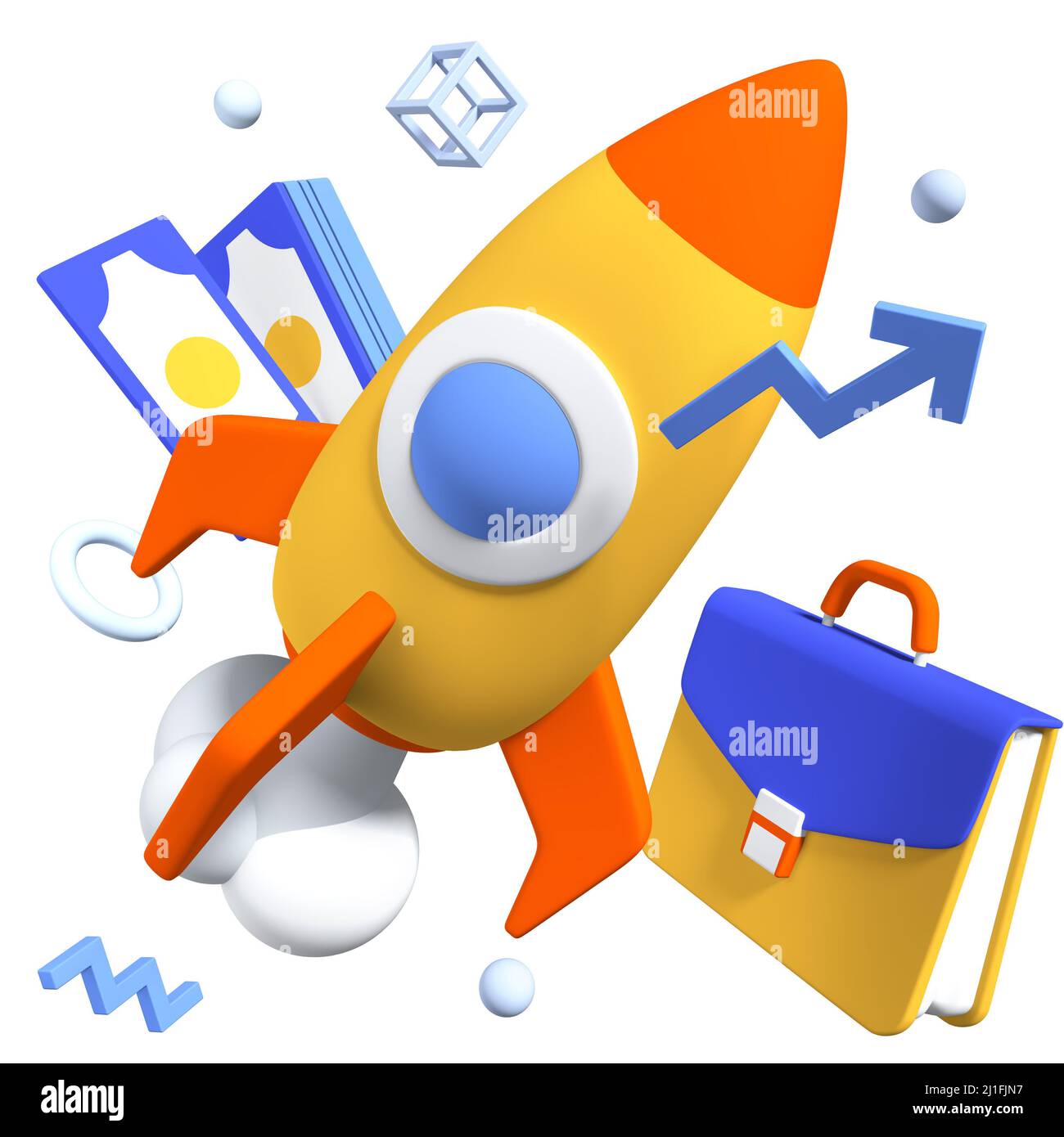 Starting a new business - modern realistic 3d illustration Stock Photo ...