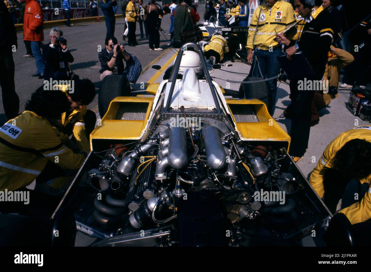 Rene Arnoux (FRA) Renault RE 30B engine Stock Photo - Alamy