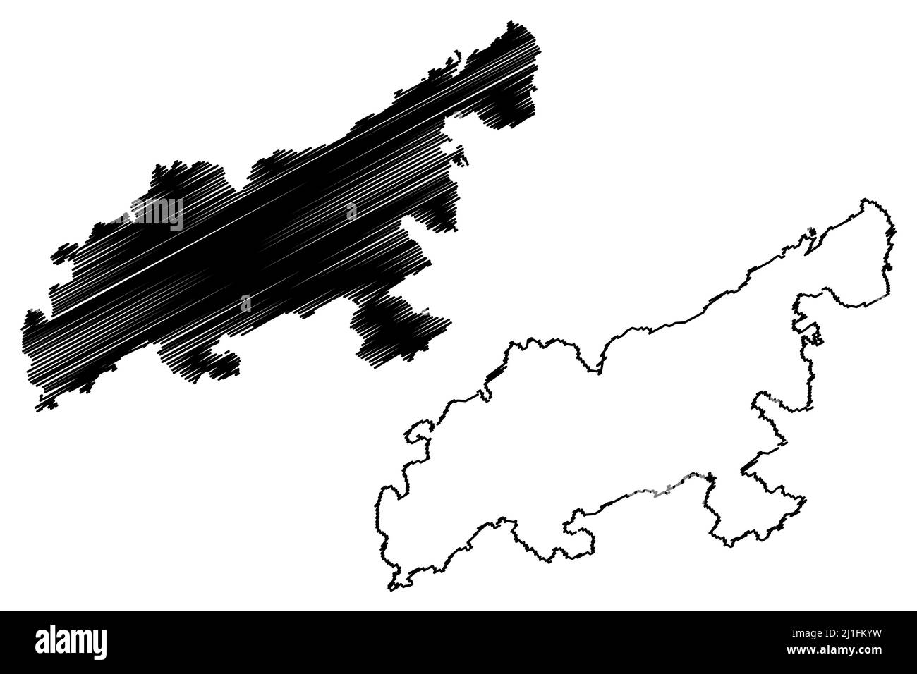 Hong kong map Black and White Stock Photos & Images - Alamy