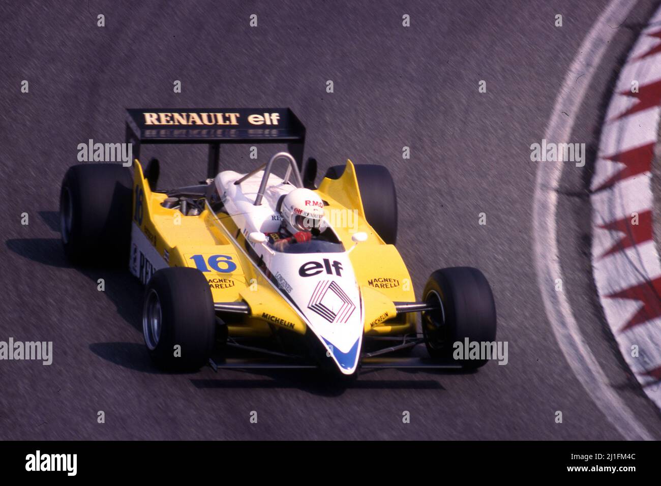 Rene Arnoux (FRA) Renault R30 Turbo Renault Elf Stock Photo - Alamy