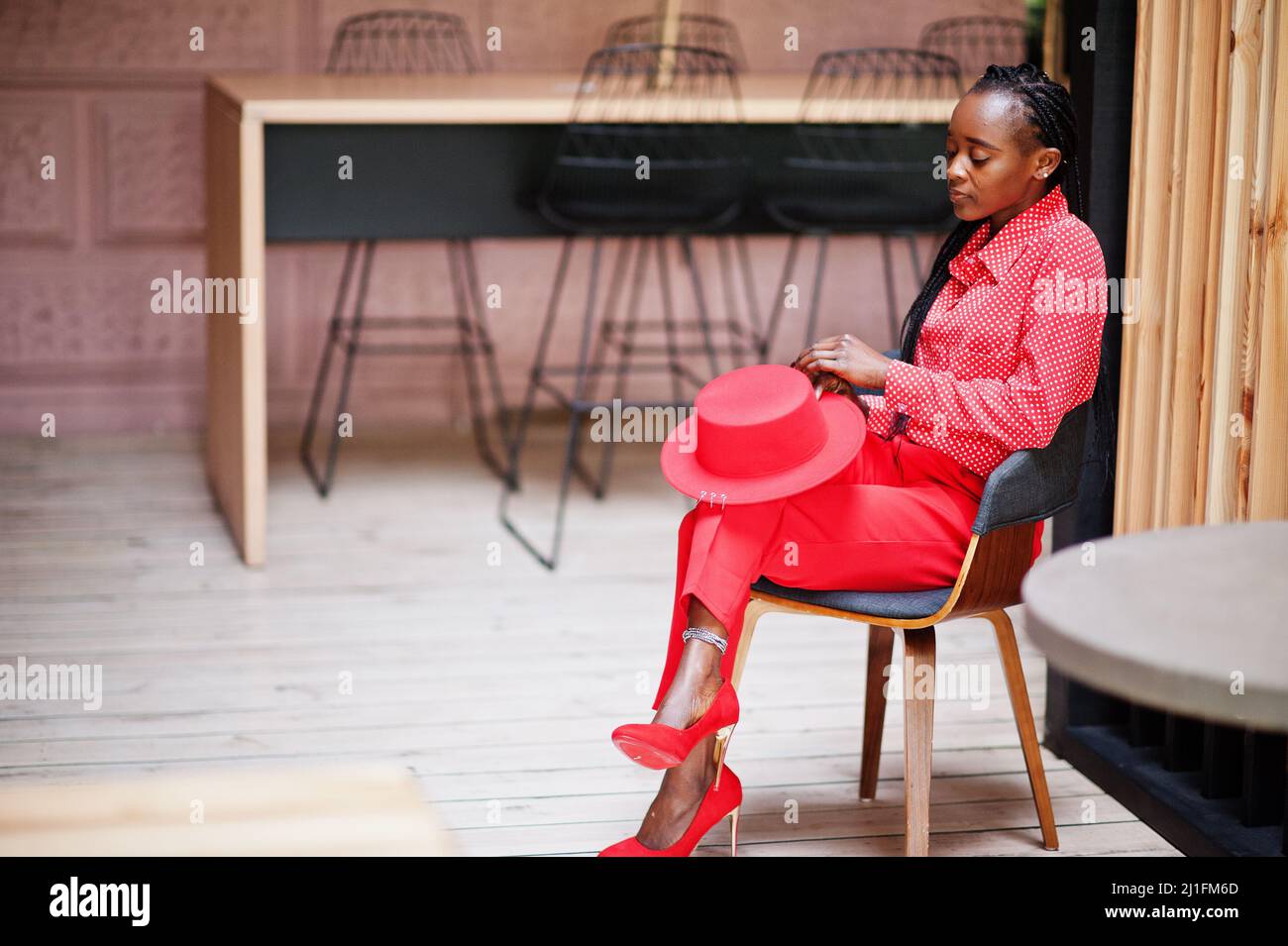 Pretty braids business african american lady bright bossy person ...