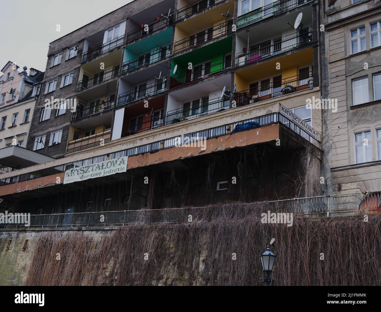 a large brick old apartment block yes Stock Photo - Alamy