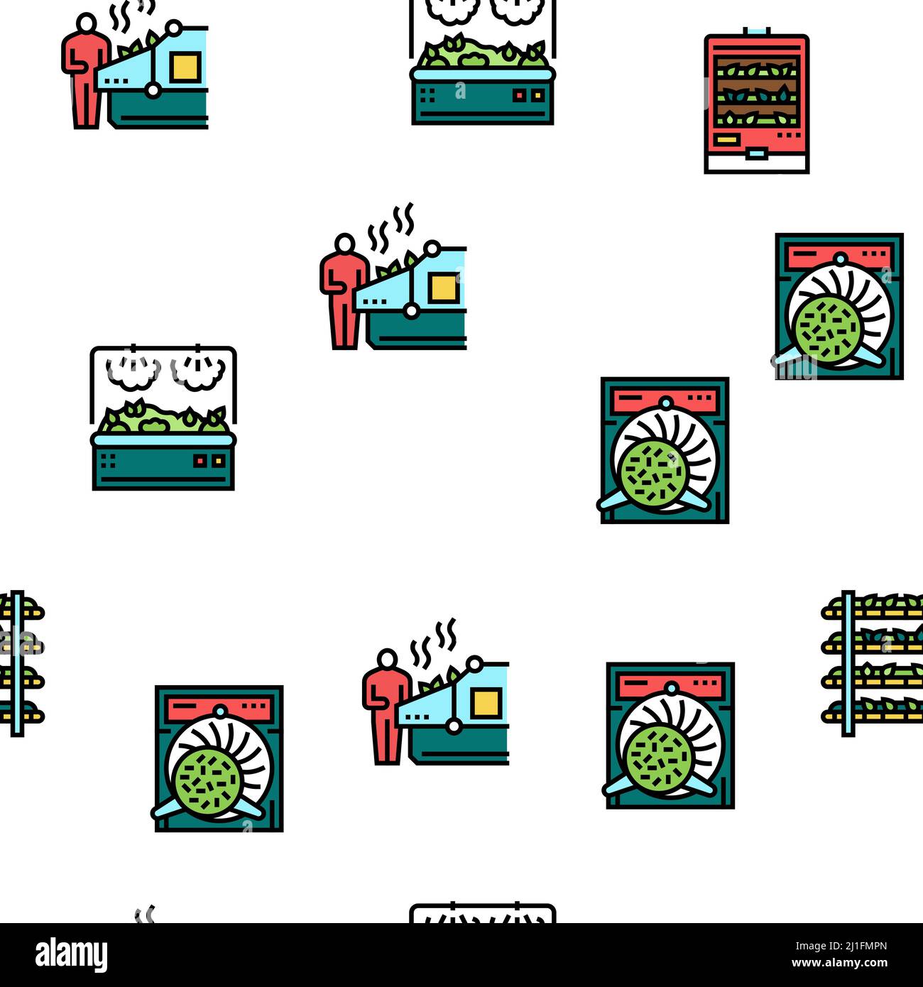 Tea Drink Production Vector Seamless Pattern Stock Vector Image & Art ...