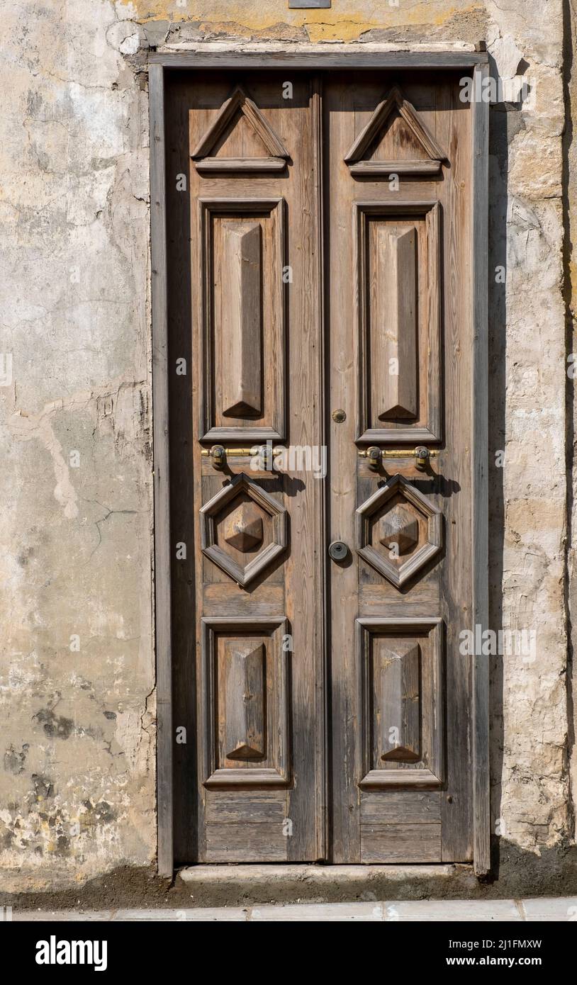 Ornate wooden door, paphos, Cyprus Stock Photo - Alamy