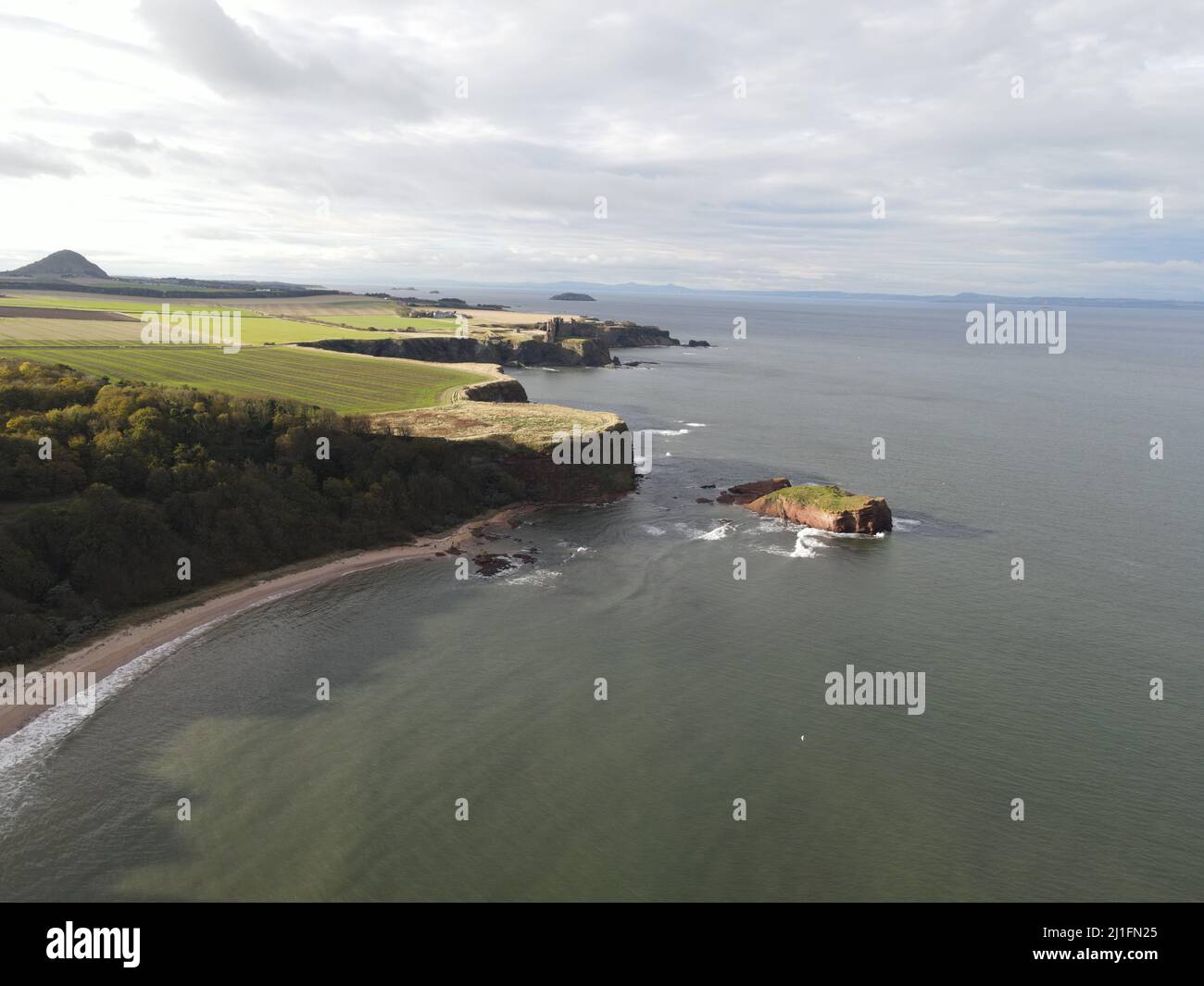 An aerial view of the sea cliffs in Edinburgh Stock Photo - Alamy