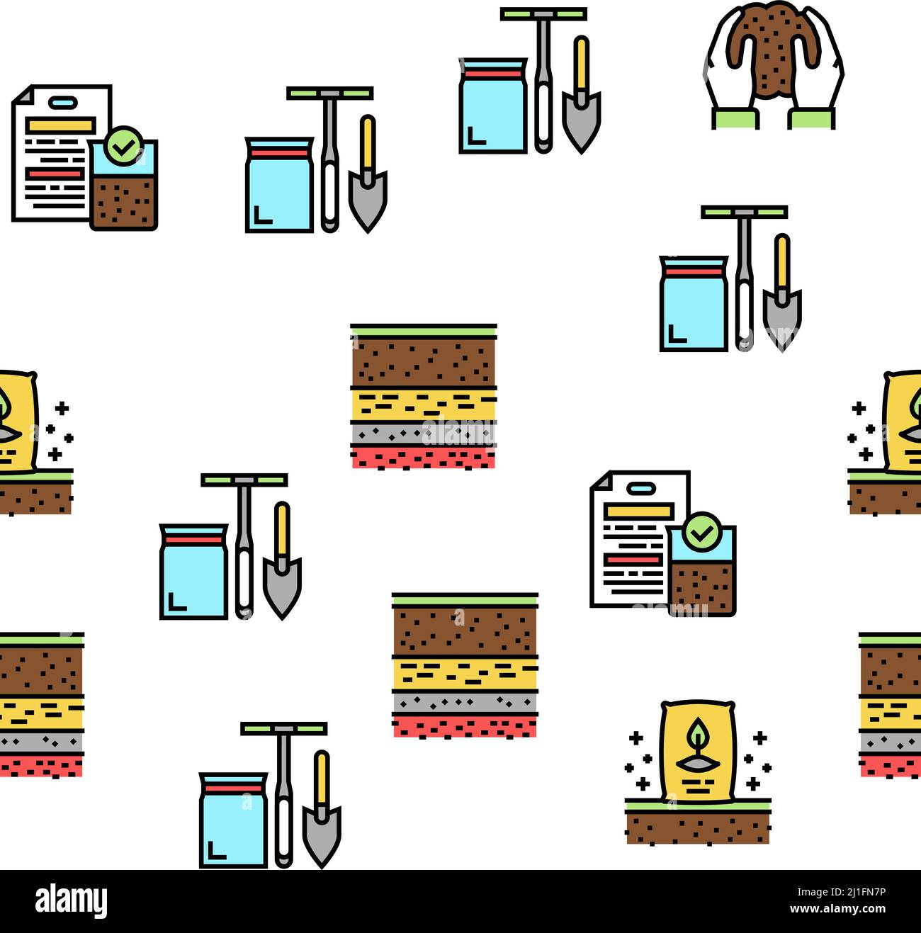 Soil Testing Nature Vector Seamless Pattern Stock Vector Image & Art ...