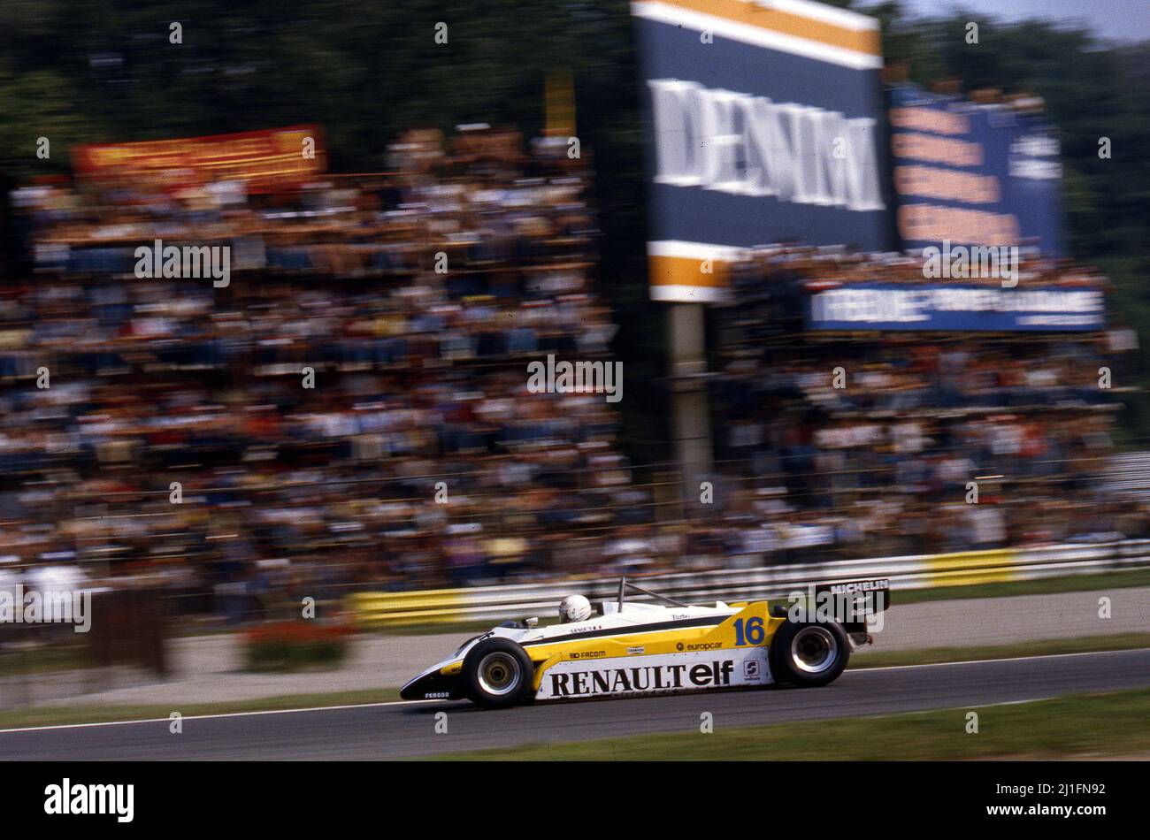 Rene Arnoux (FRA) Renault RE 30B 1st position Stock Photo - Alamy