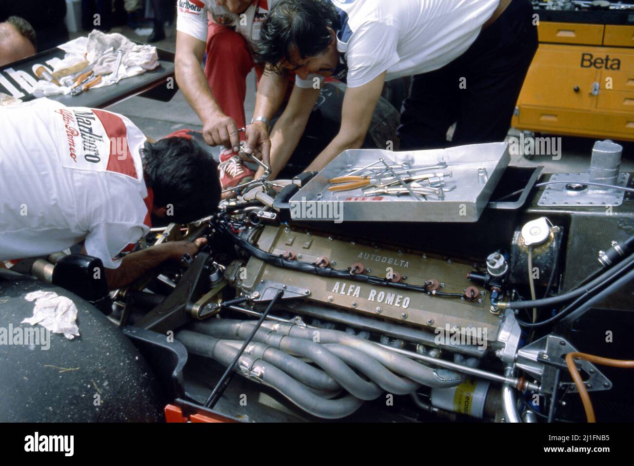 Alfa Romeo 182 Engine Autodelta Stock Photo - Alamy