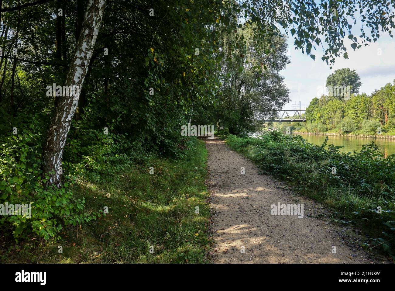 Essen, North Rhine-Westphalia, Germany - canal bank park ...