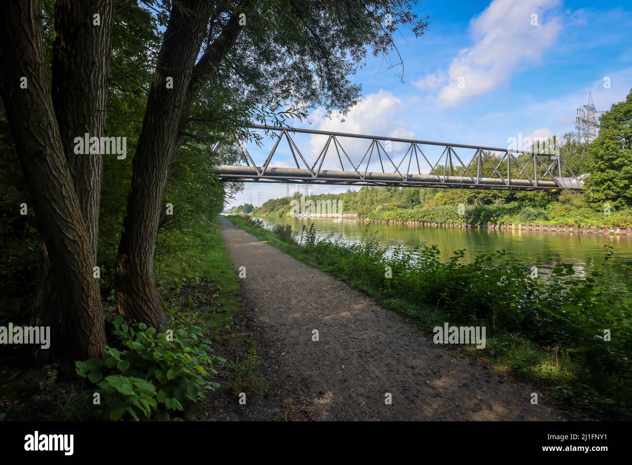 Essen, North Rhine-Westphalia, Germany - canal bank park ...