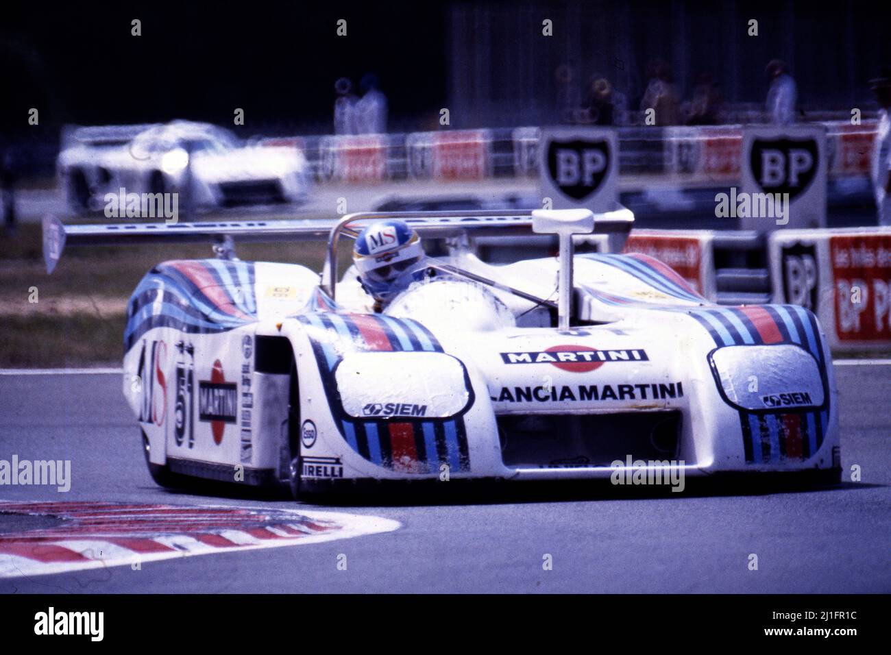 Michele Alboreto (ITA) Teo Fabi (ITA) Rolf Stommelen (GER) Lancia Lc1 ...