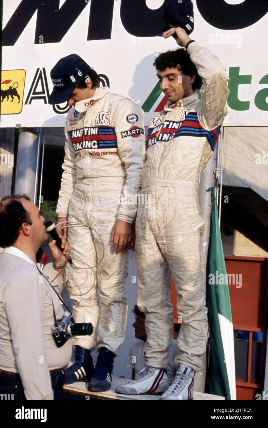 Piercarlo Ghinzani (ITA) Michele Alboreto (ITA) Lancia Martini Racing ...
