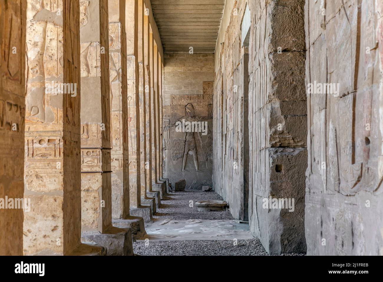 Portico of the Temple of Seti I, Abydos, Egypt Stock Photo - Alamy