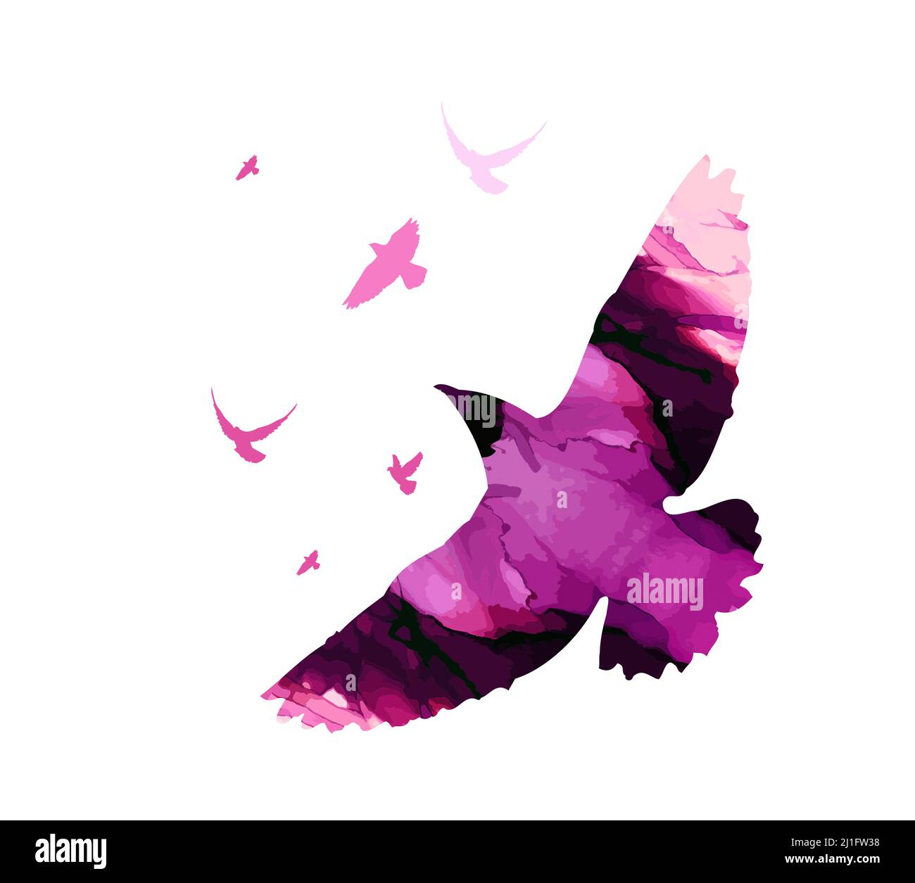 Purple Flying Birds