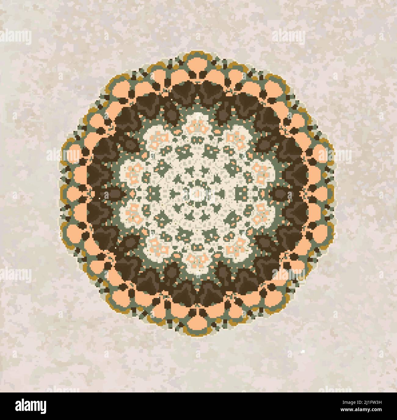 Olive circle mandala Stock Vector Images - Alamy