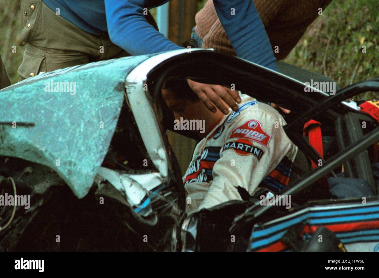 Attilio Bettega (ITA) Lancia Rally 037 GrB Martini Racing seriously ...