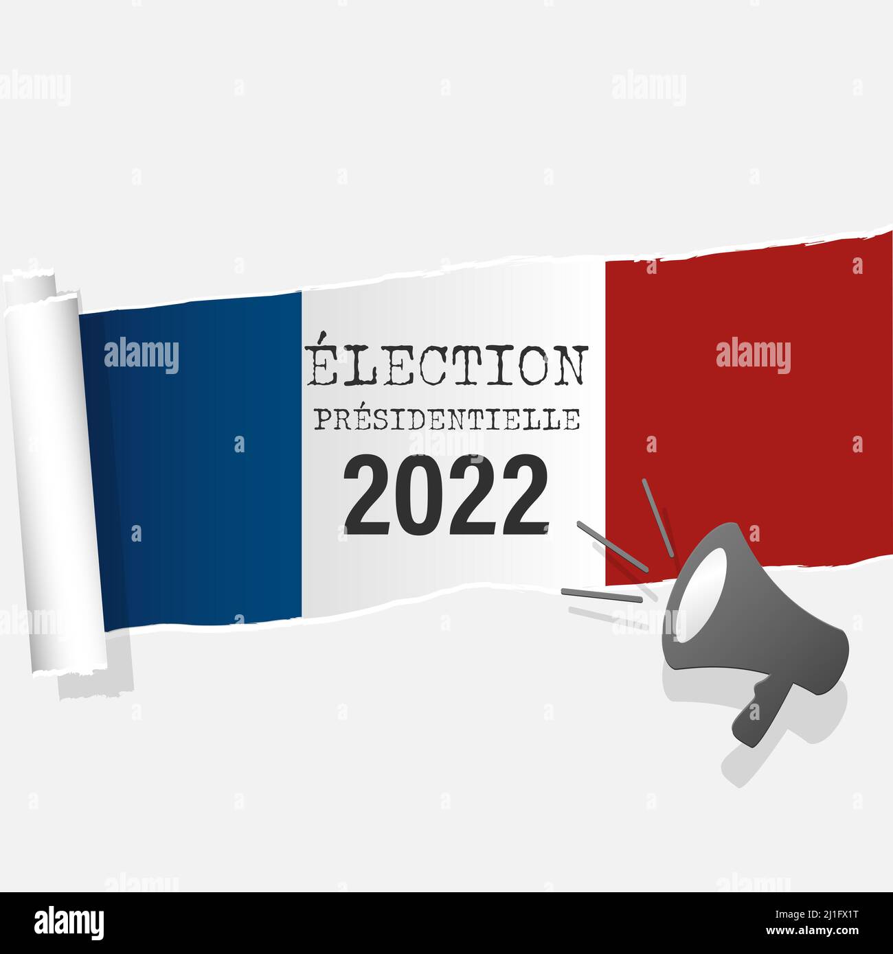 French presidential election vote illustration Stock Photo - Alamy