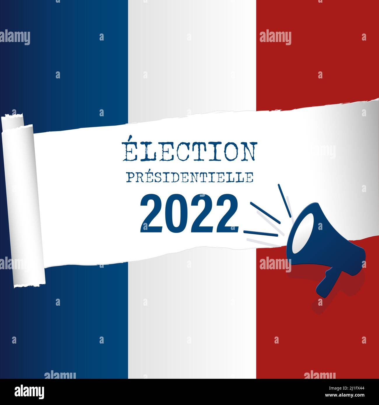 French presidential election vote illustration Stock Photo - Alamy